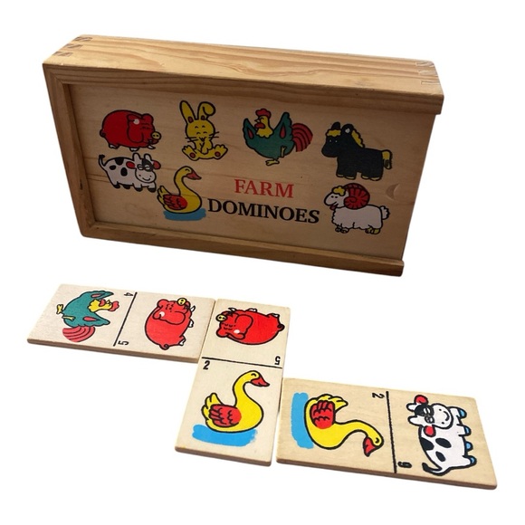 igra -toys | Toys | Vintage Dutch Farm Animal Domino Set Complete ...